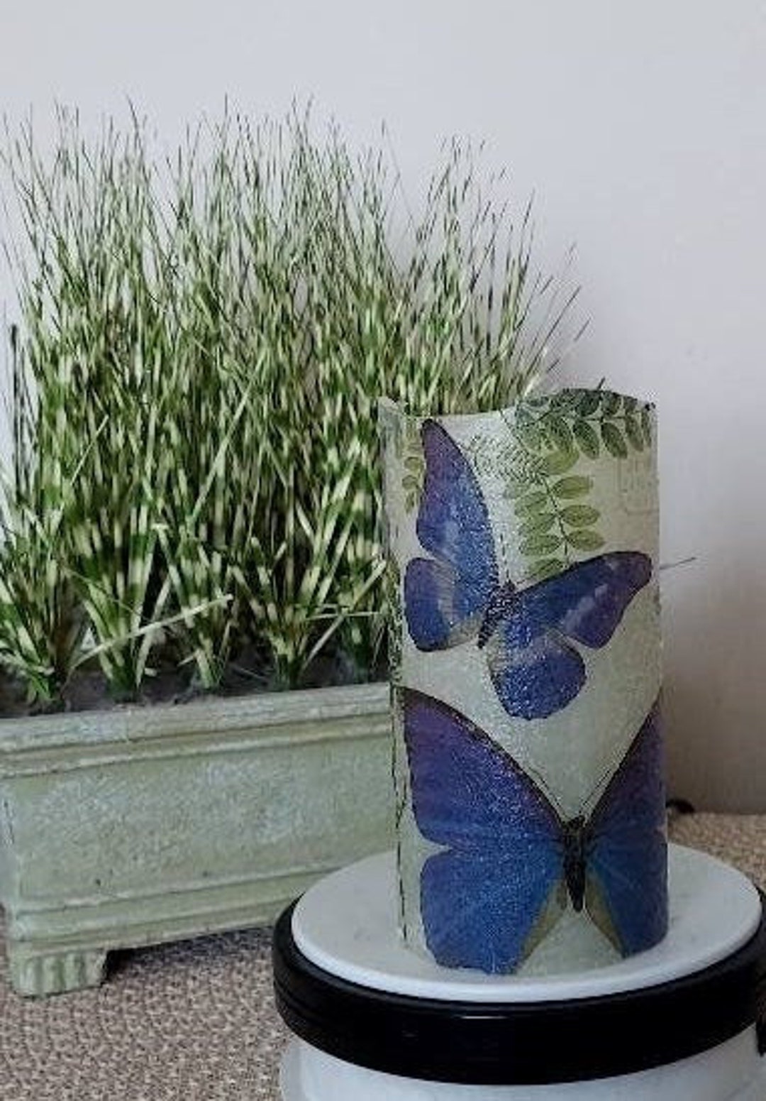 BUTTERFLY Flameless Candle W/timer Butterfly Flameless - Etsy