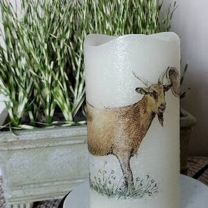 GOAT Flameless Candle W/timer Goat Candle Goat Lover Gift - Etsy