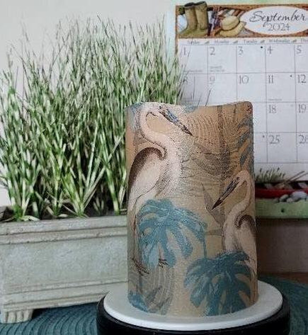 HERON FLAMELESS Candle W/timer, Heron Light, Heron Decoration, Lighted ...