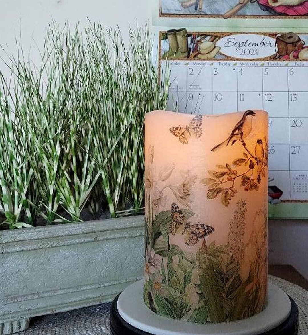 BUTTERFLY Flameless Candle W/timer, Butterfly Flameless Candle ...