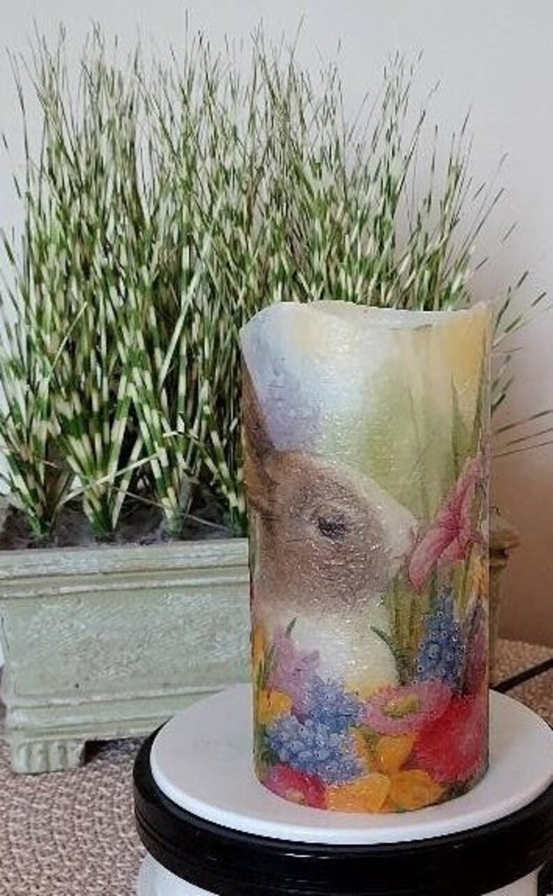 RABBIT Flameless Candle W/timer Rabbit Flameless Candle - Etsy