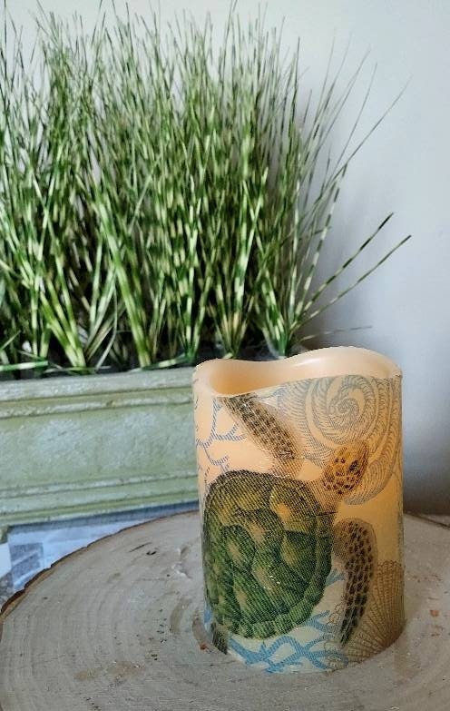 SEA TURTLE Candle Flameless Turtle Candle Turtle Candle - Etsy