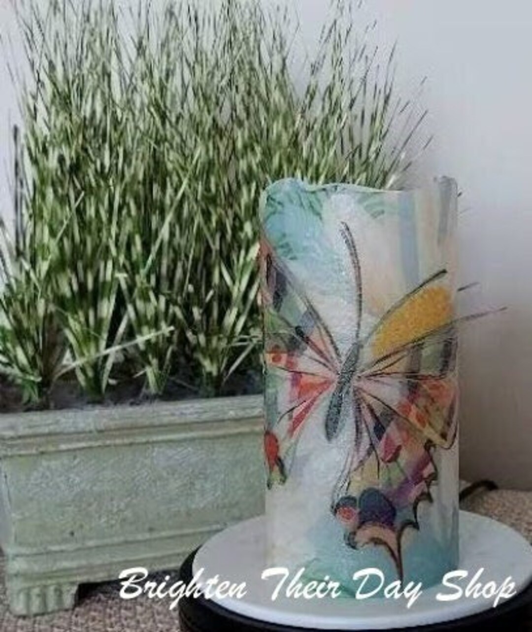 BUTTERFLY Flameless Candle W/timer Butterfly Flameless - Etsy