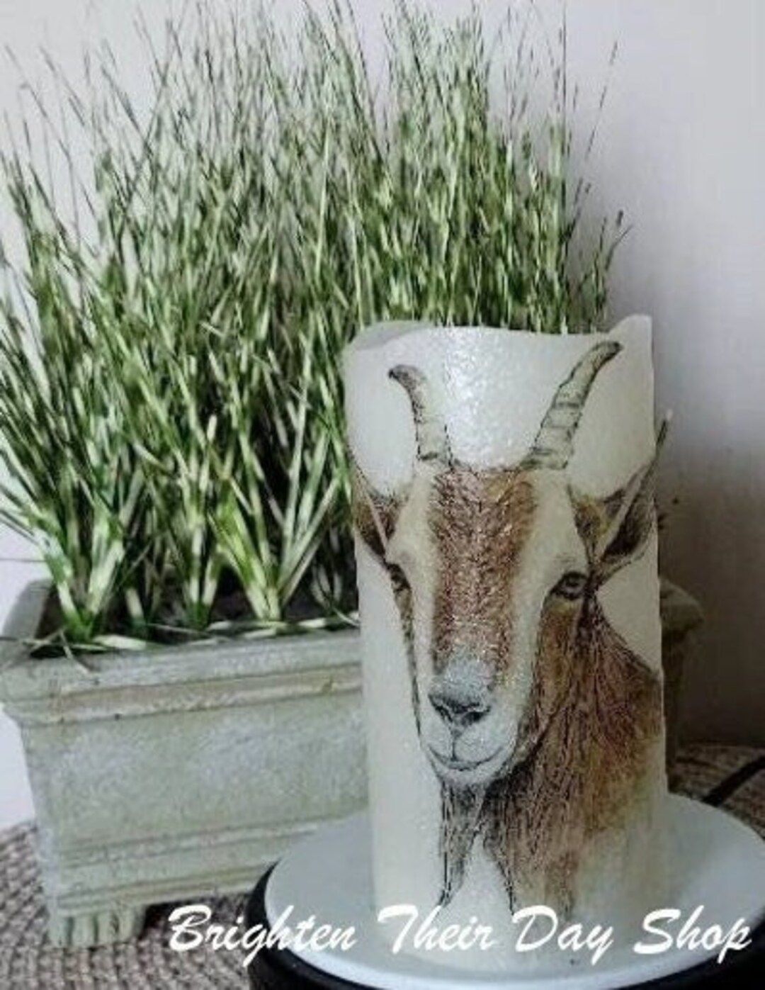 GOAT Flameless Candle W/timer Goat Candle Goat Lover Gift - Etsy