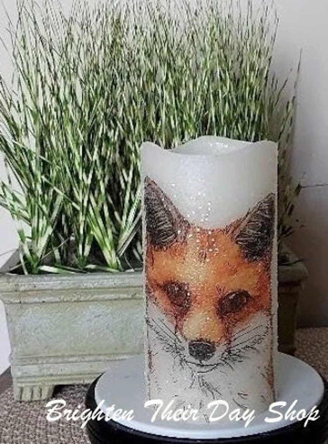 FOX FLAMELESS CANDLE With Timer, Fox Candle, Fox Lover Gift, Fox ...