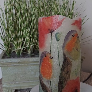 BIRD Flameless Candle W/timer, Bird Candle, Flameless Candle, Bird ...