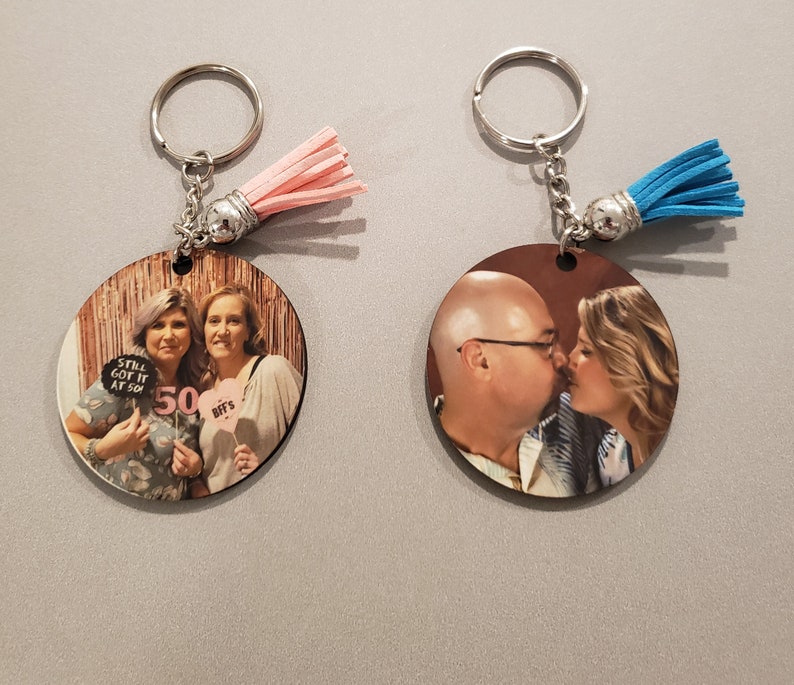 Personalized Custom Photo Keychains | Etsy