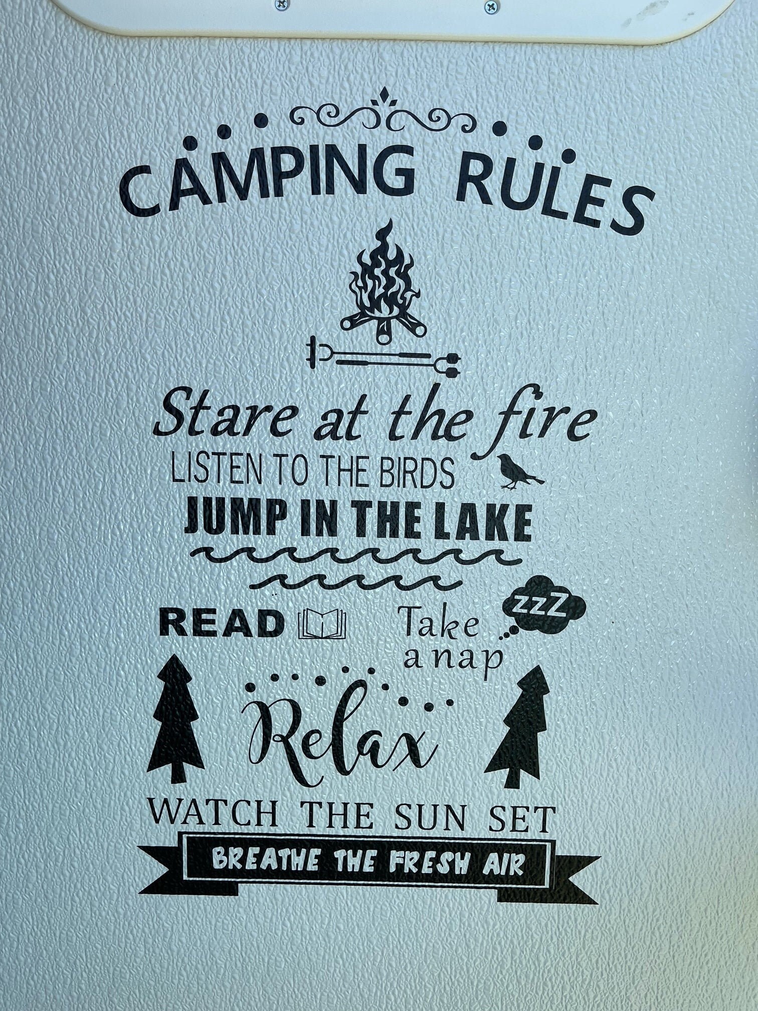 Camping Rules Decal - Etsy