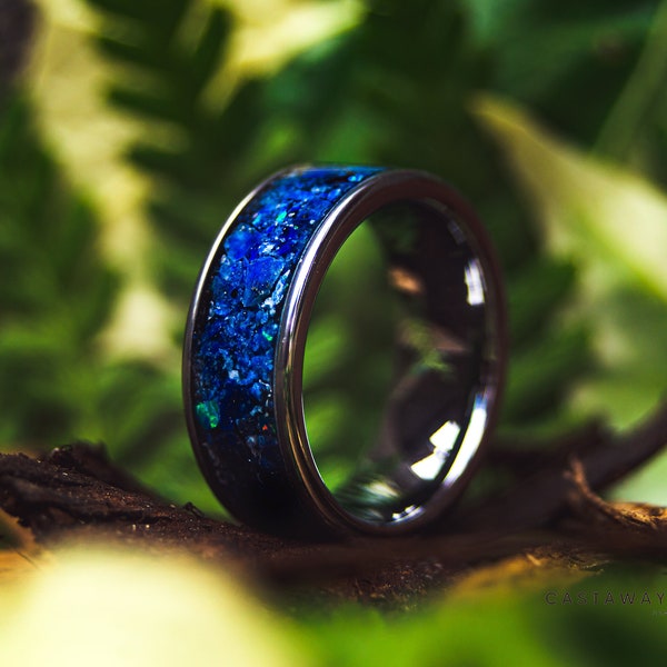 Blue Inlay Ring - Etsy