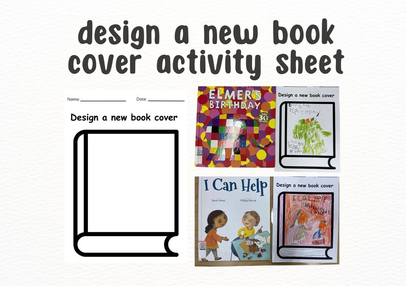 Design a New Book Cover Activity Sheet Be an Illustrator - Etsy