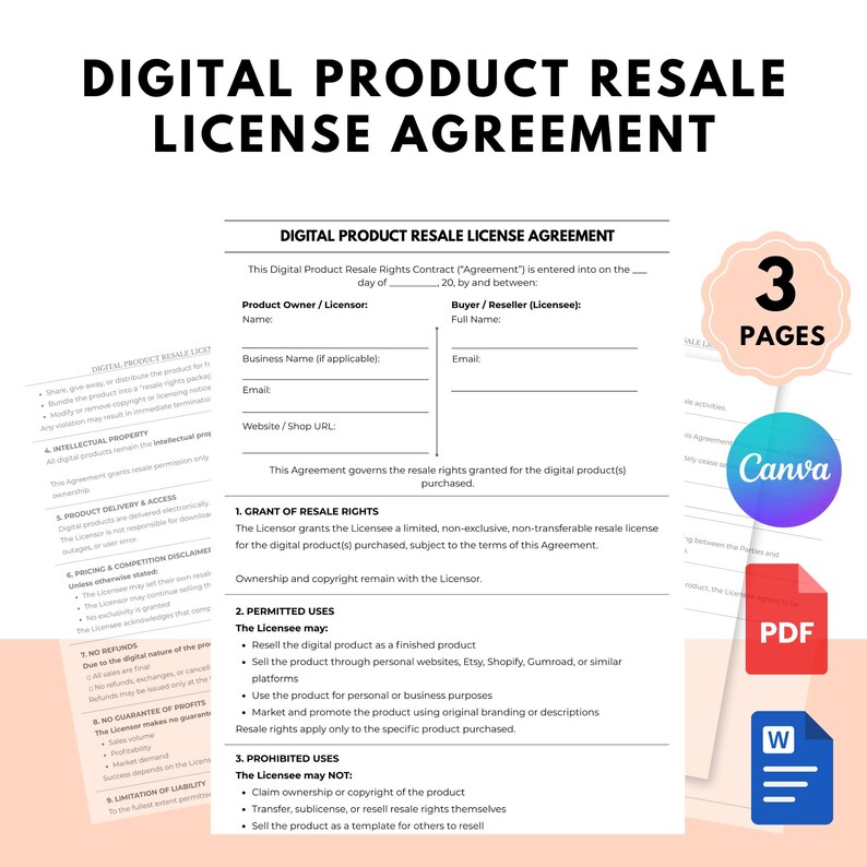 Editable Digital Product Resale Rights Contract – Digital Resell ...
