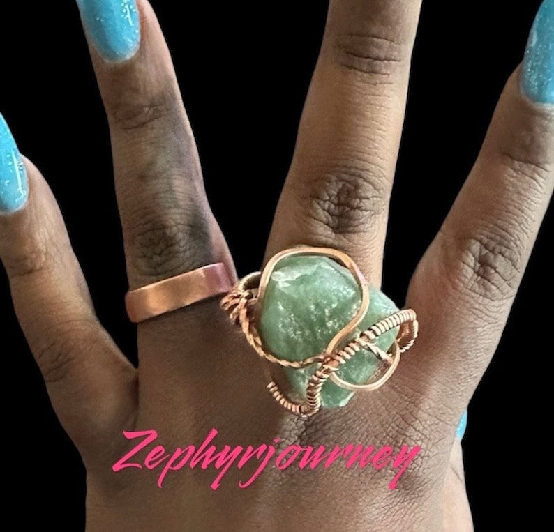Artisan Crafted Copper Wire Wrapped Gemstone Rings - Etsy