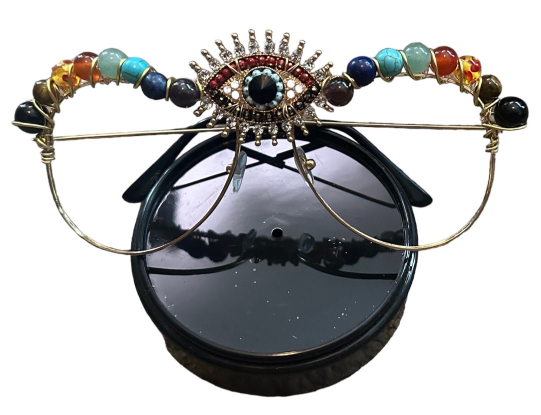 Copper Wire-wrapped Aviator Sunglasses With Semi-precious Gemstones ...