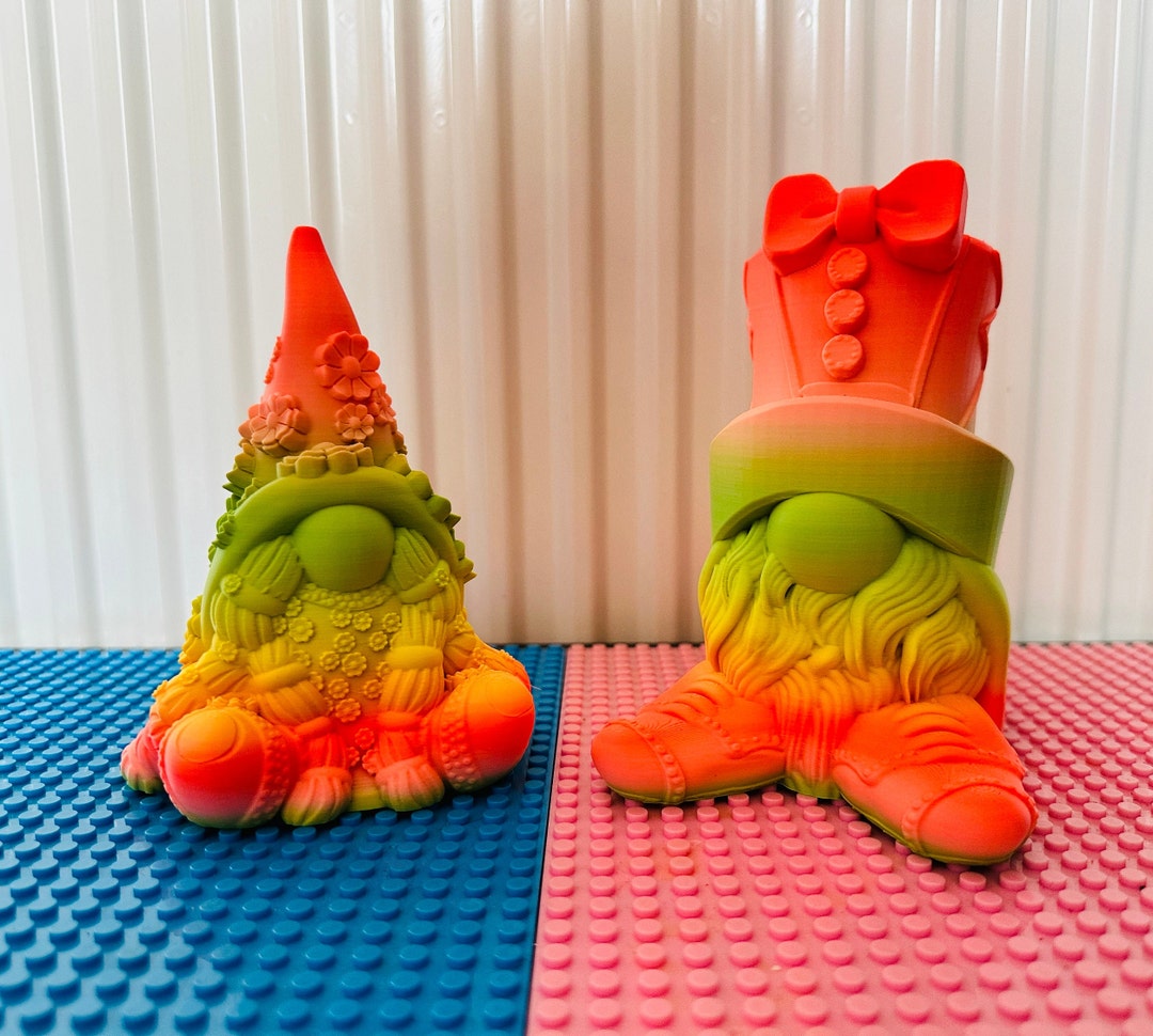 Bride & Groom Garden Gnome Set Gonk Wedding Gift PRIDE LGBTQ Rainbow ...