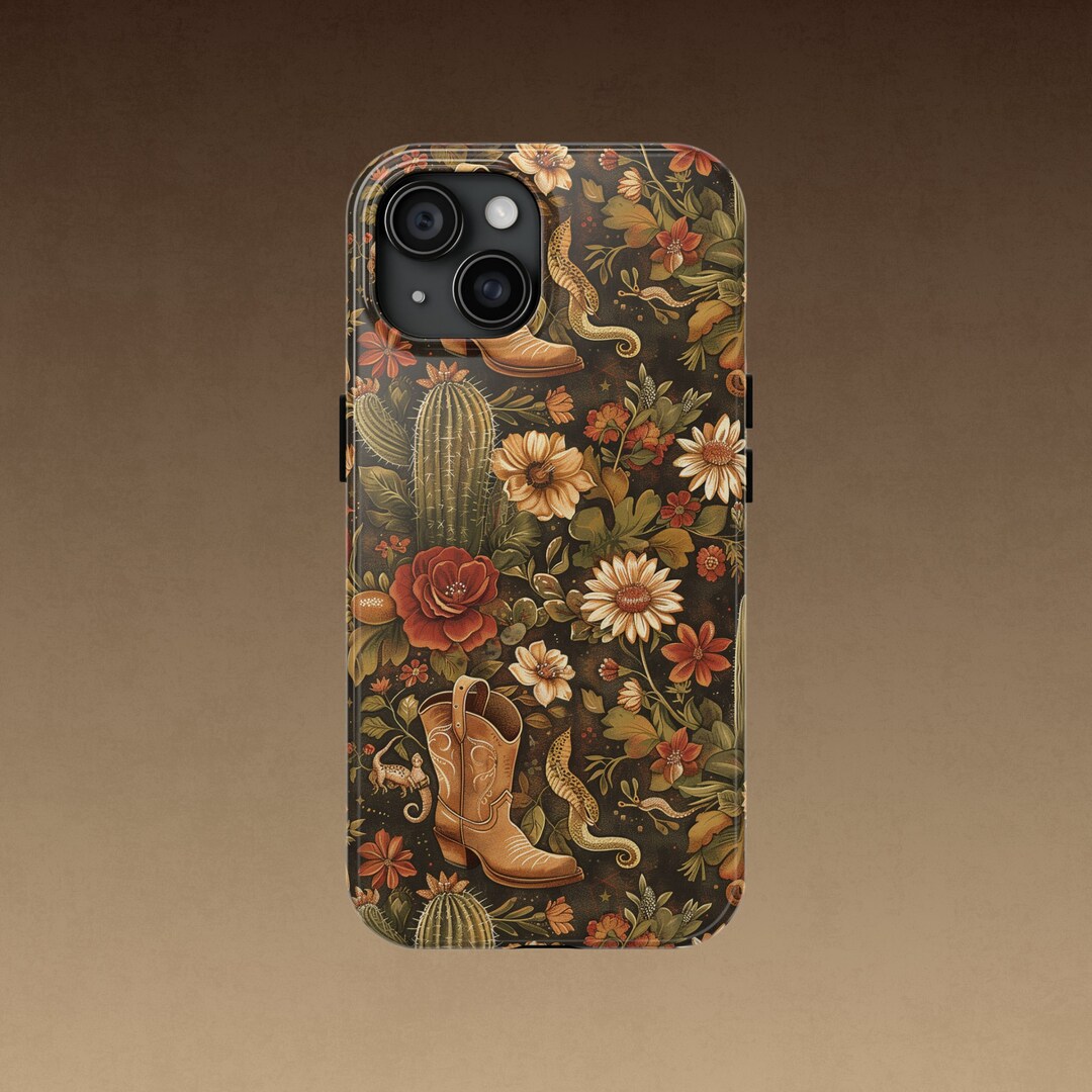 Vintage Western Country Rodeo Desert Phone Case, Cowboy Cowgirl ...