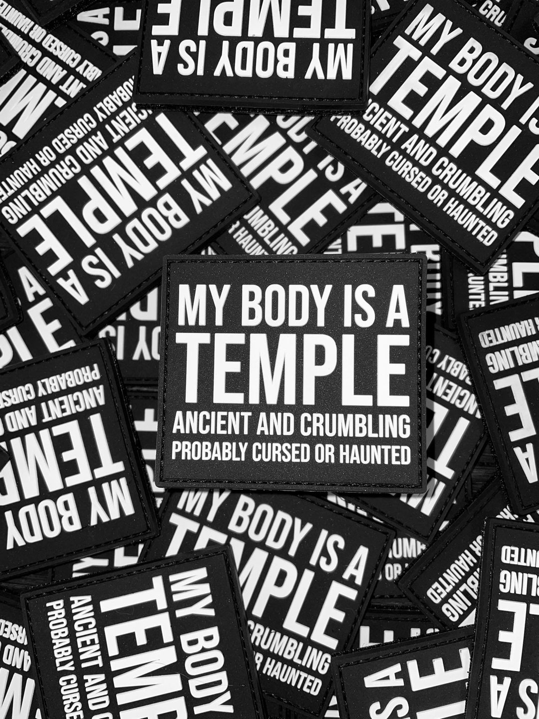 My Body is a Temple PVC Morale Patch - Etsy