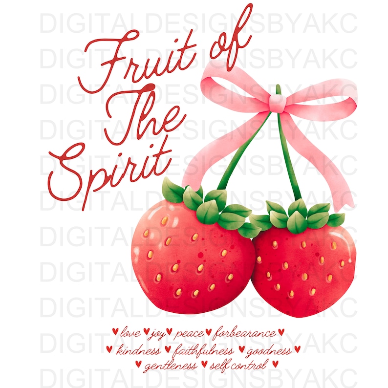 Digital Fruit of the Spirit PNG - Etsy