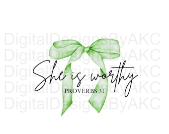 She is Worthy PNG - Etsy