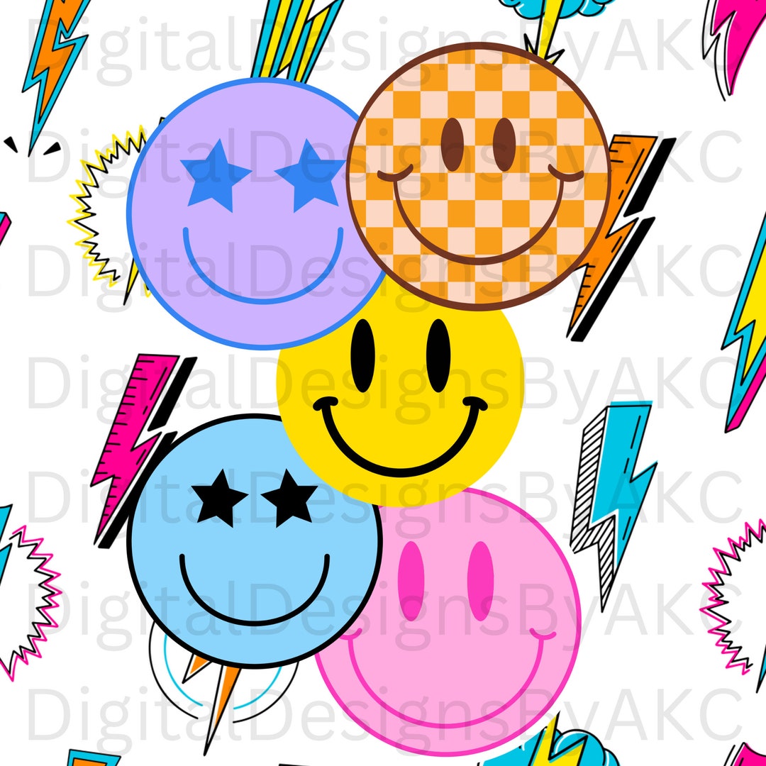 Digital Smiley PNG - Etsy