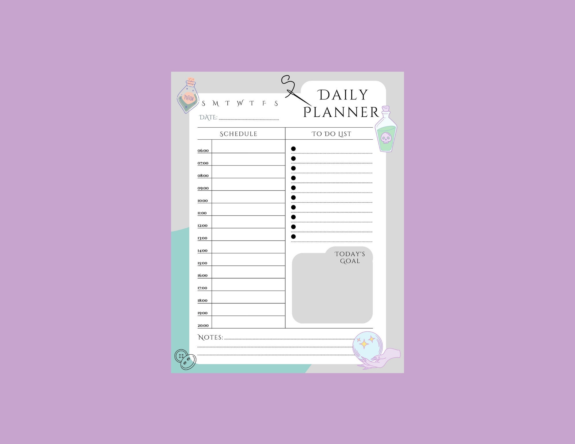 Stitch Witch Planner Templates Printables - Etsy