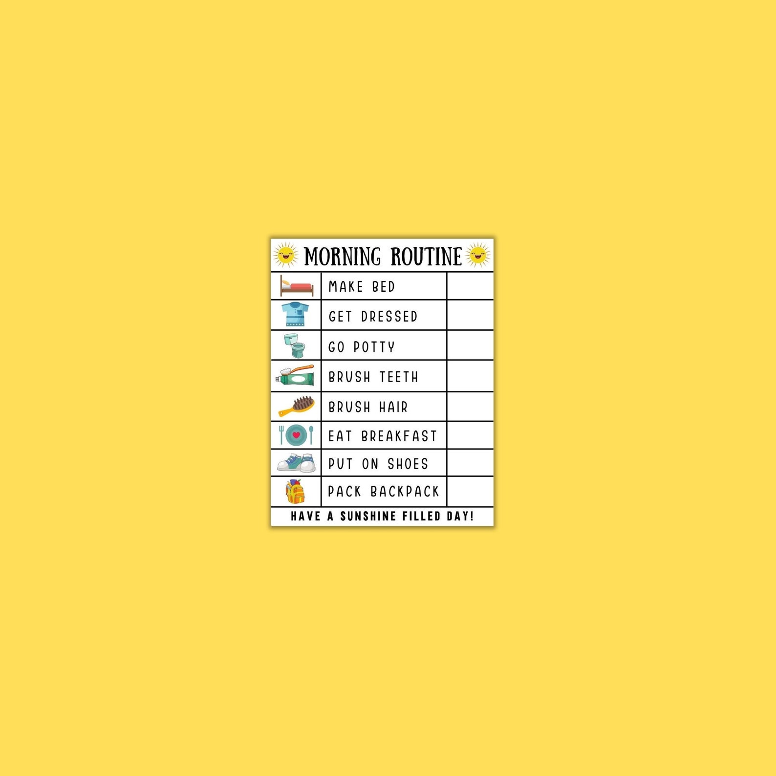 Kids Morning / Bedtime Routine Charts, Cute Printable Checklist ...