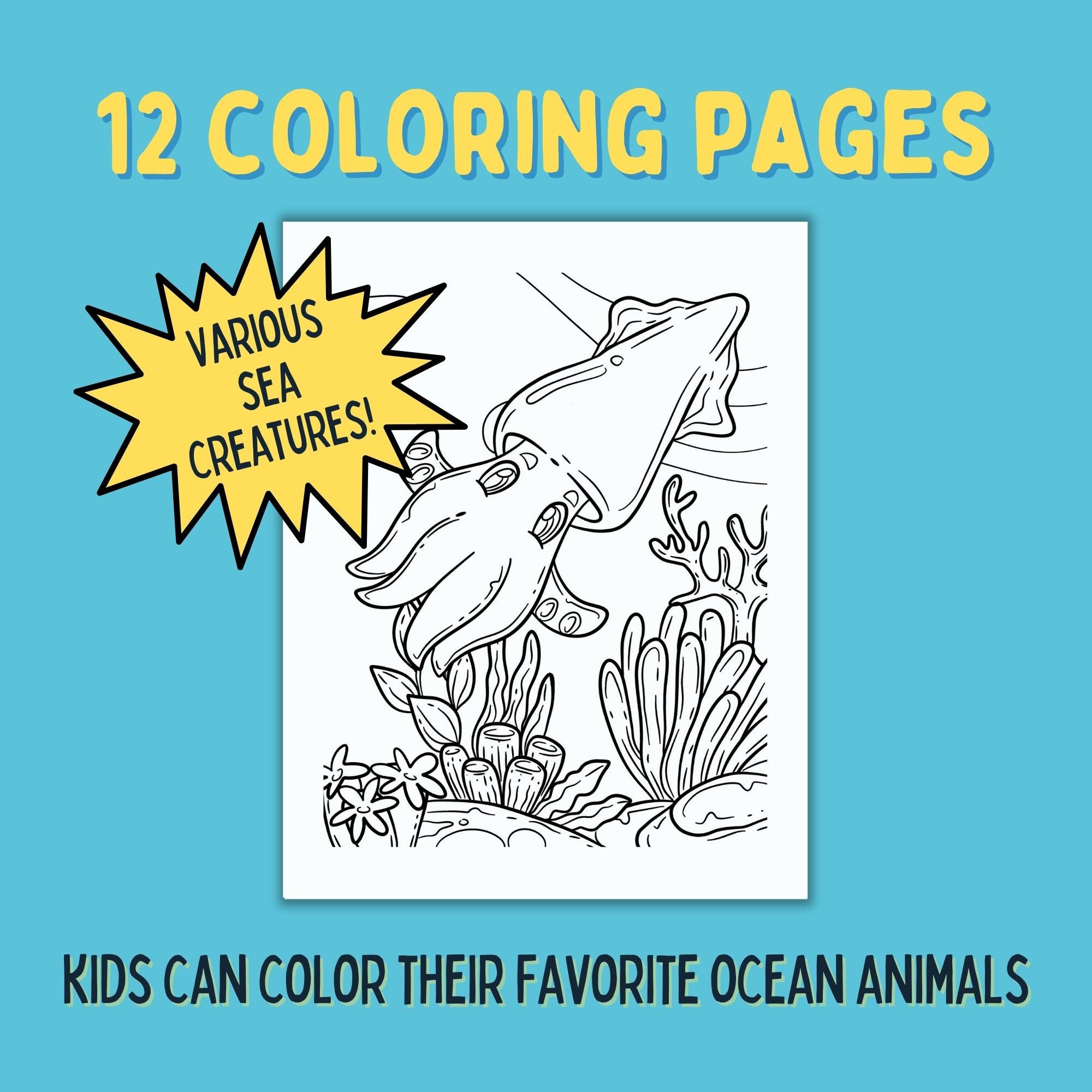 Under the Sea Kids Activity Book | Hand Drawn Mazes, Coloring Pages ...