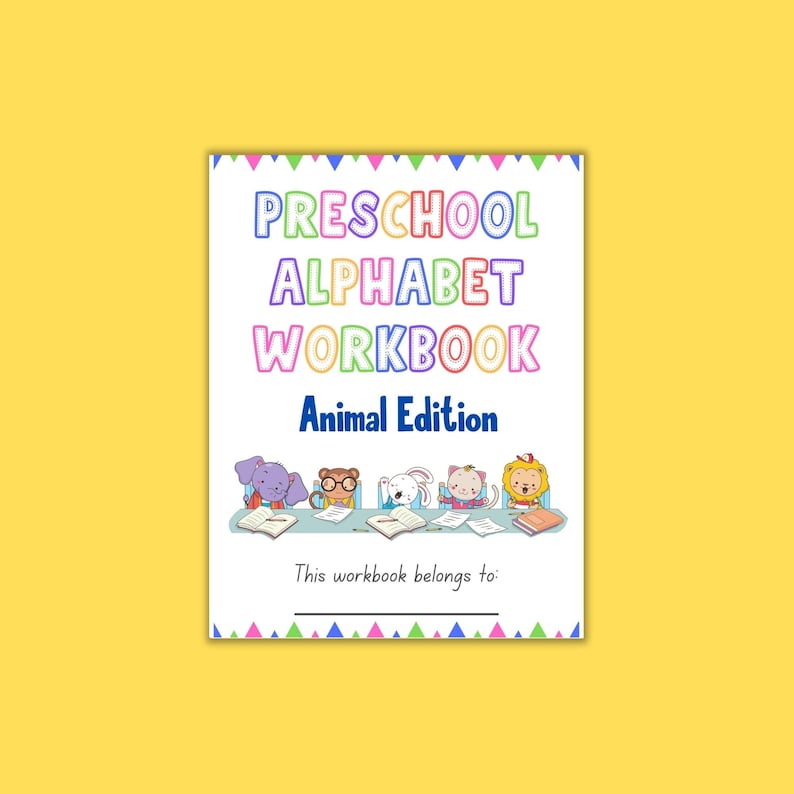 ABC ALPHABET WORKBOOK 55 Printable Worksheets, Kids Activities, Early ...