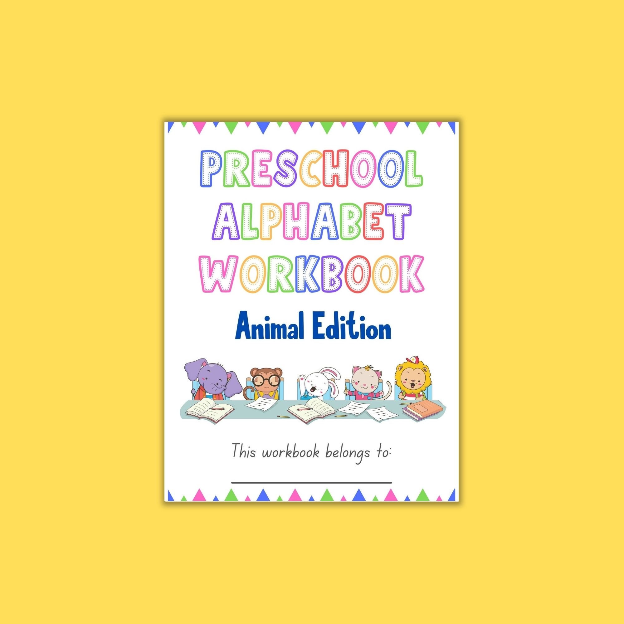 ABC ALPHABET WORKBOOK 55 Printable Worksheets, Kids Activities, Early ...