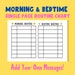 Kids Morning / Bedtime Routine Single Page Charts, Cute Printable ...