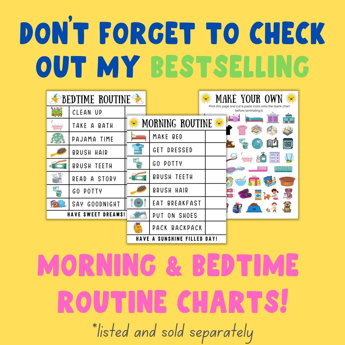 Kids After School Routine Charts Cute Printable Checklist - Etsy Canada