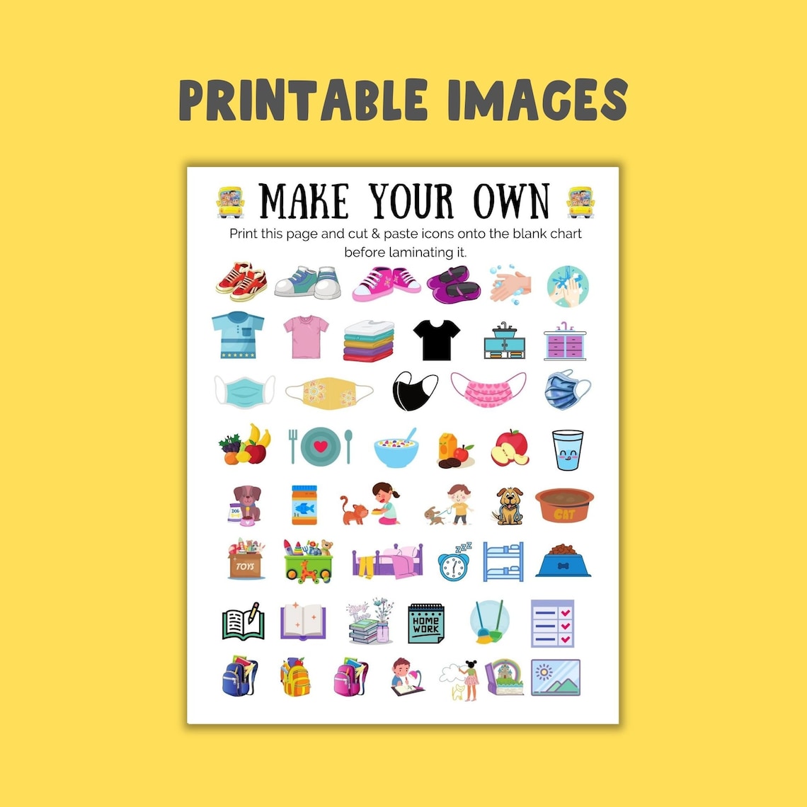 Kids After School Routine Charts, Cute Printable Checklist, Instant ...