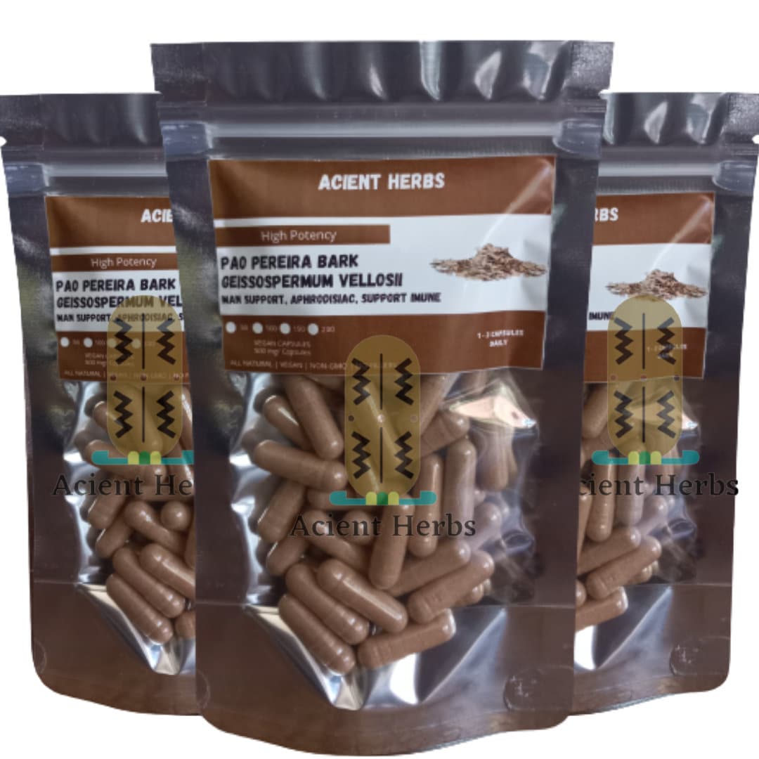 Pao Pereira Bark Capsules 500mg - High Potency Geissospemum Vellosii ...