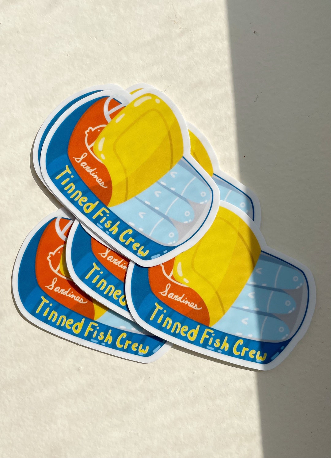 Tinned Fish Sticker, Cute Sticker, Gifts, Sardine Food Sticker, Snack ...