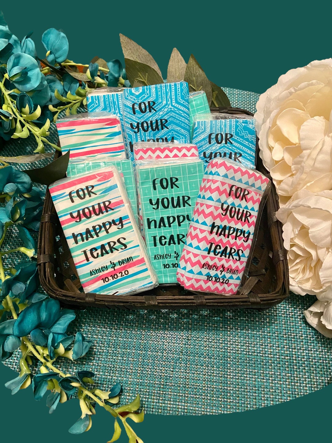 Personalized Tissue Packs, Tissue Packet, for Your Happy Tears, Groom ...