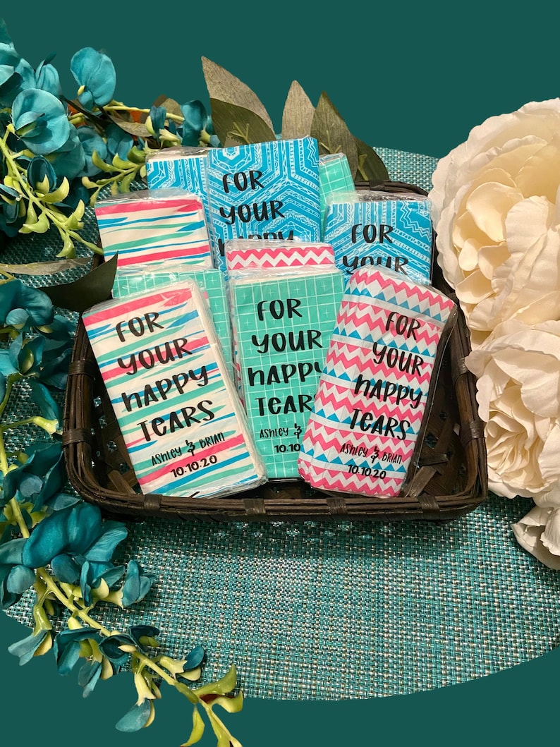 Personalized Tissue Packs, Tissue Packet, for Your Happy Tears, Groom ...