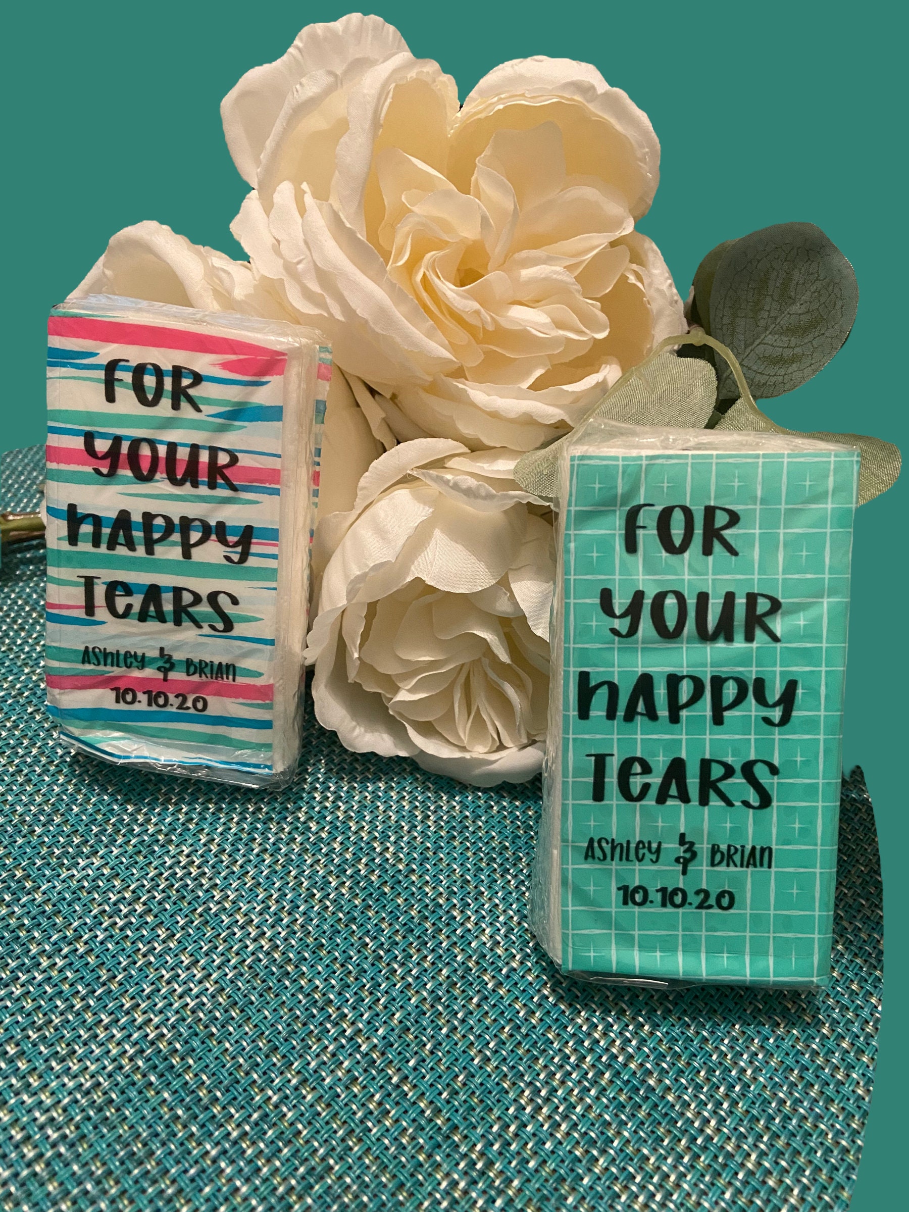 Personalized Tissue Packs, Tissue Packet, for Your Happy Tears, Groom ...
