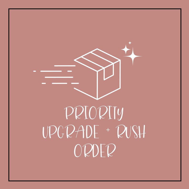 Priority Upgrade Rush My Order Shipping Upgrade - Etsy