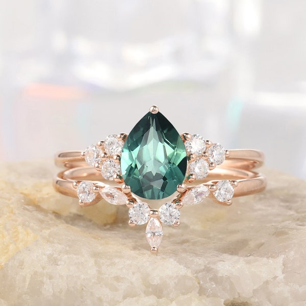 Teal Diamond Ring - Etsy