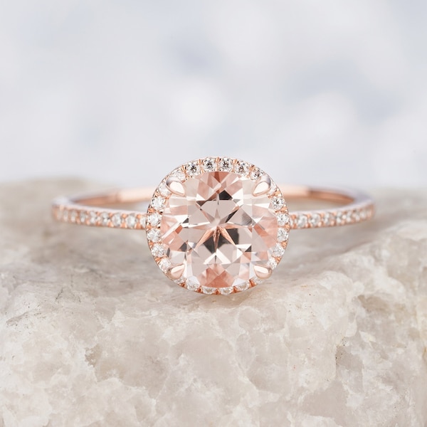 Pink Morganite Ring - Etsy