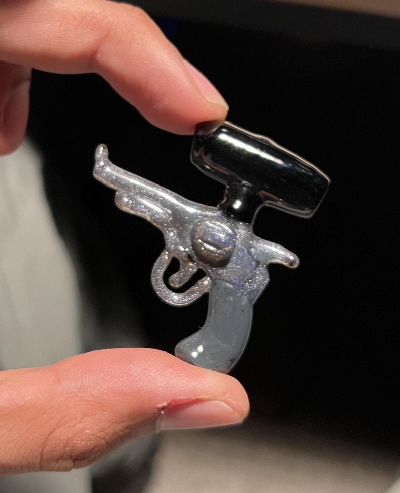 Glass Revolver Pendant - Etsy