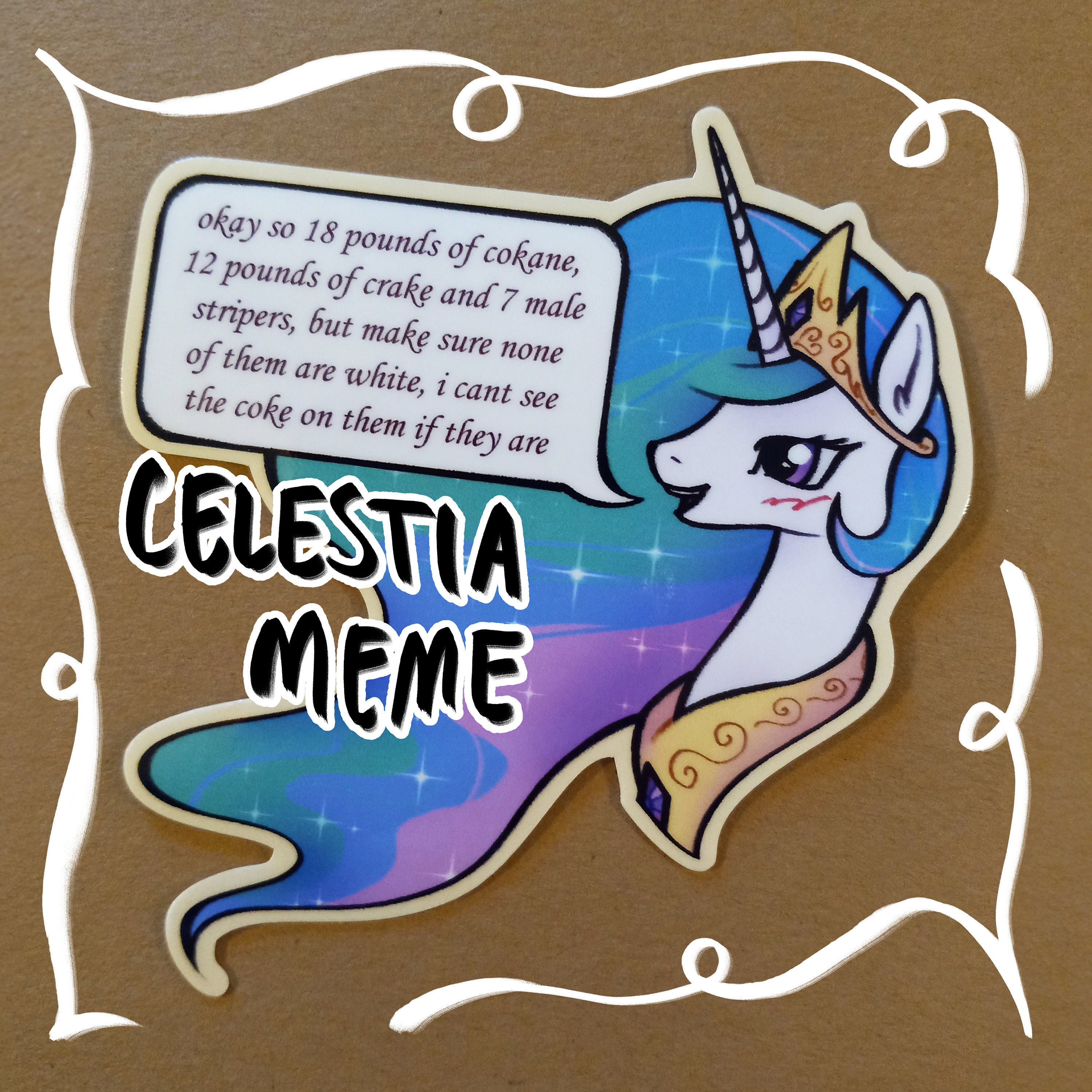 MLP | Celestia Meme Sticker - Etsy