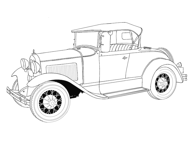 Model A Svg, Eps, Ai, Svg, Dxf Files - Etsy