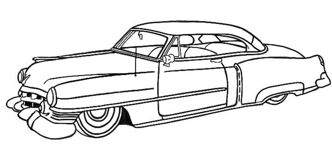 1950 Cadillac Digital File Svg, Eps, Dxf, Ai, Jpg - Etsy