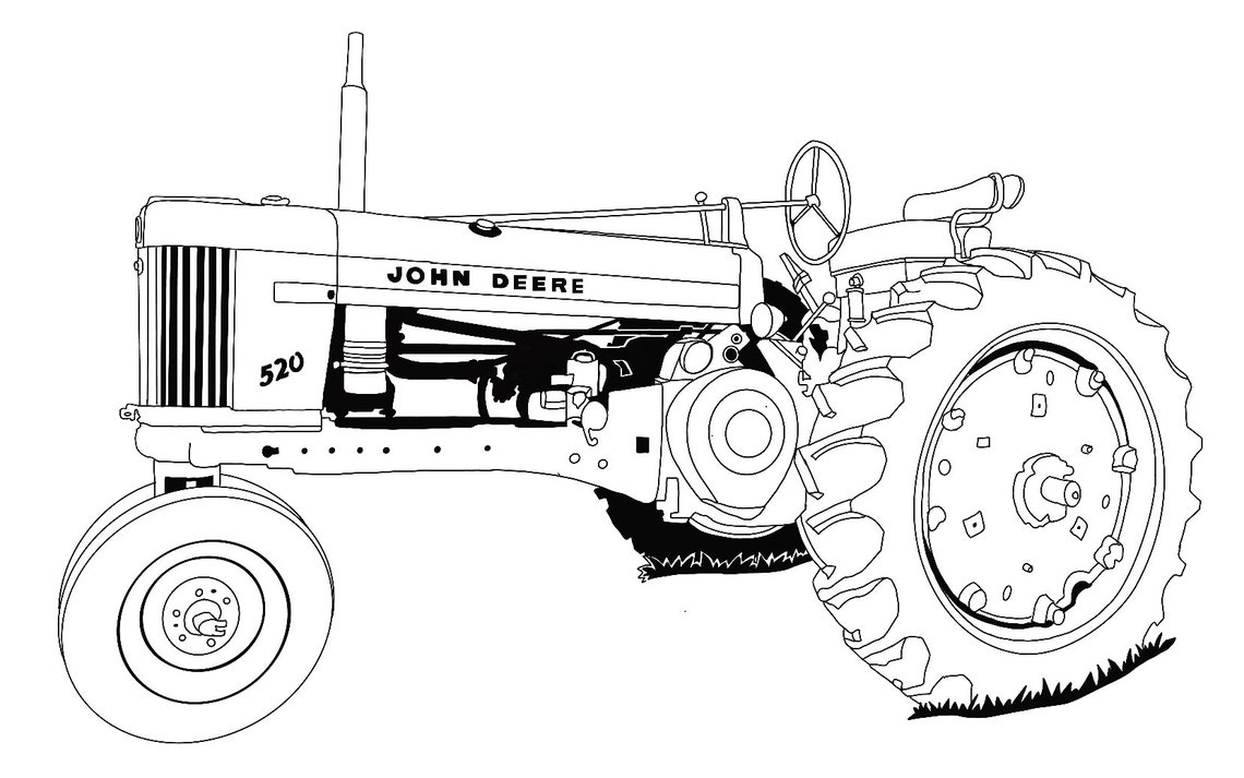 1957 John Deere Tractor Drawing Svg, Eps, Dxf, Svg, Ai Cut File - Etsy
