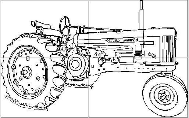 1957 John Deere Tractor Drawing Svg, Eps, Dxf, Svg, Ai Cut File - Etsy