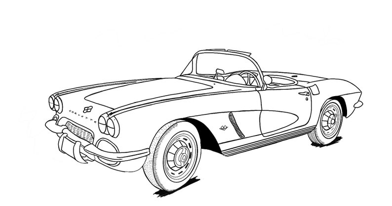 1962 Corvette Digital Files Eps, Svg, Ai, Dxf, Jpg - Etsy