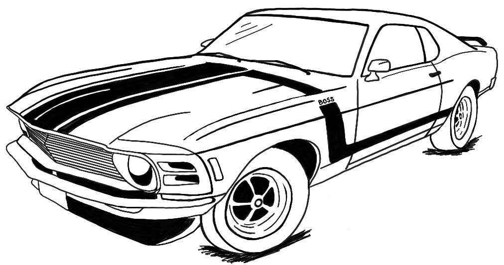 1970 Boss Mustang Digital File Svg, Dxf, Ai, Eps, Jpg - Etsy