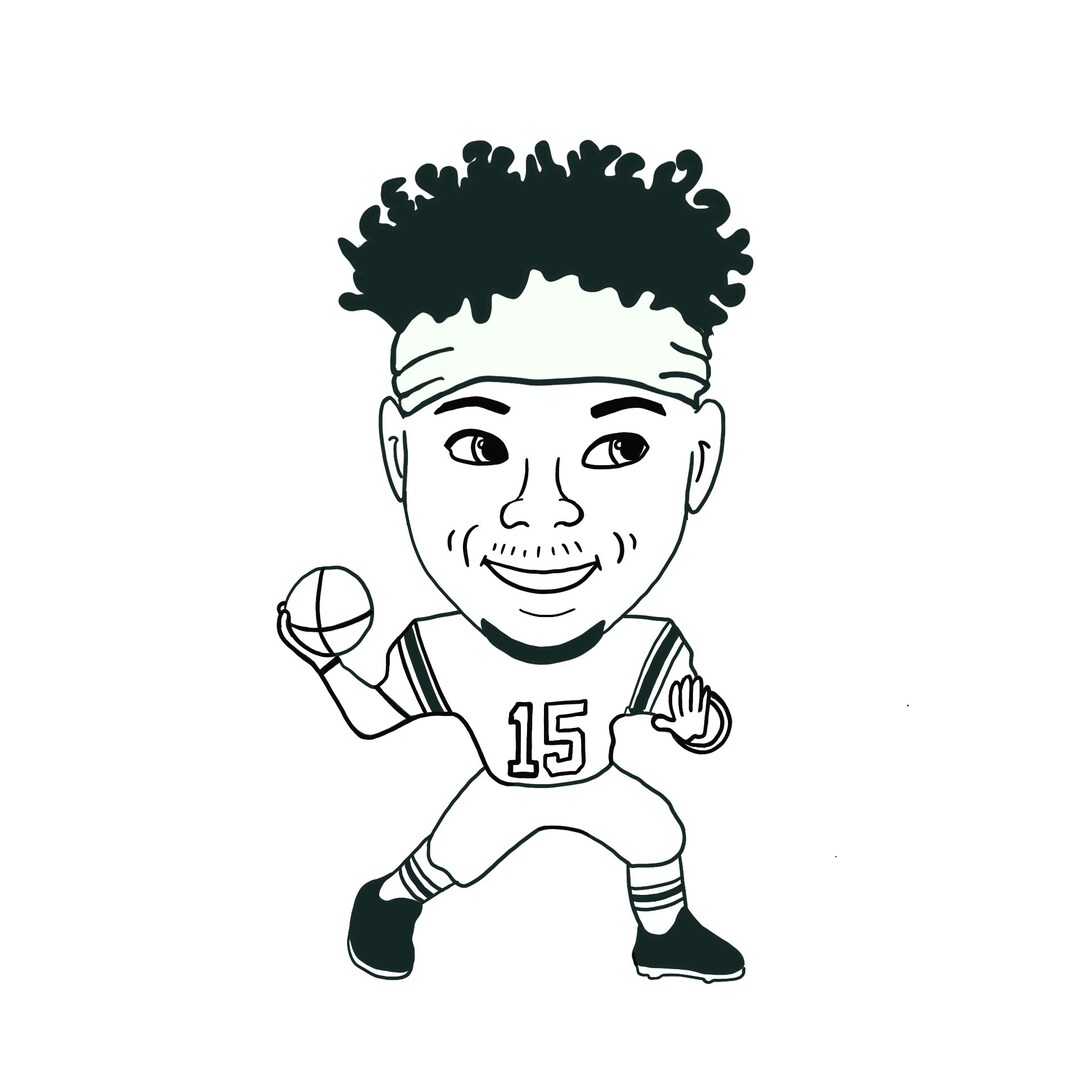 Mahomes Bobble Head Style Svg, Dxf, Ai, Eps and Jpg Files - Etsy