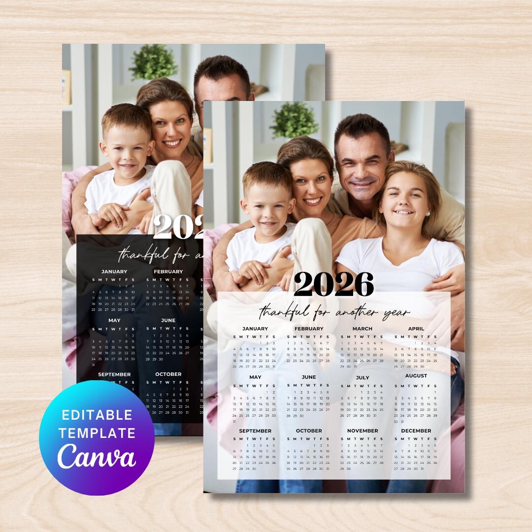 2026 Photo Calendar: Custom Wall Art Gift (digital Download) - Etsy