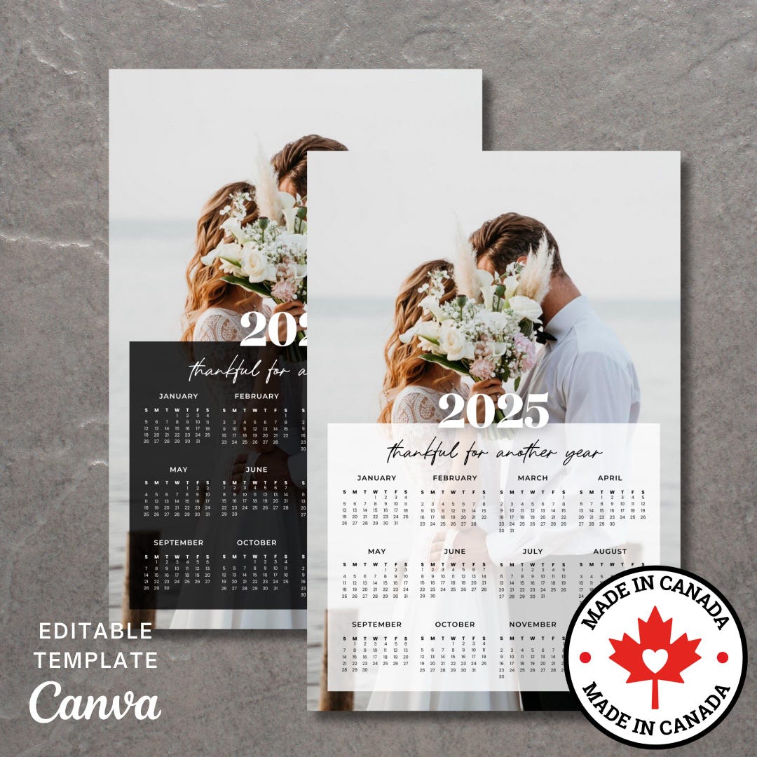2025 Personalized Photo Calendar INSTANT DOWNLOAD | Custom Year at a ...